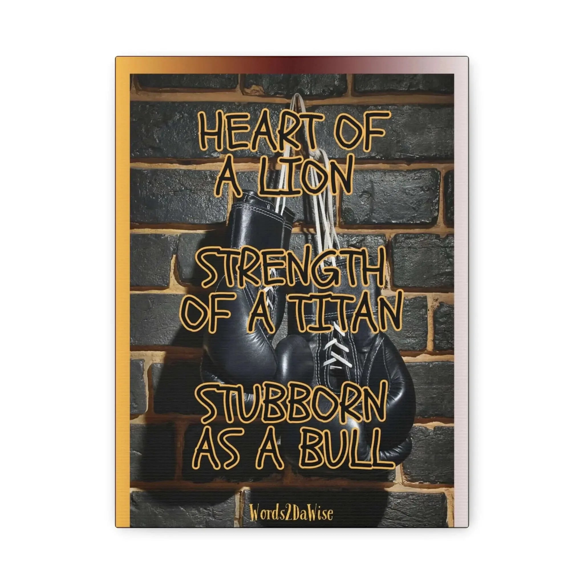 Boxing Motivational Canvas Art for Home Gym Office – One OF One CreaXtions